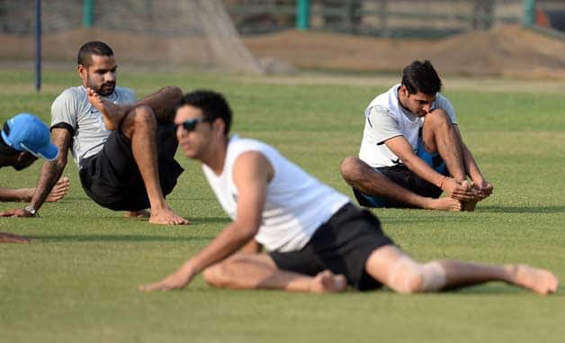 Indian team's practice session ahead of ICC World T20 2014 semi-final ...