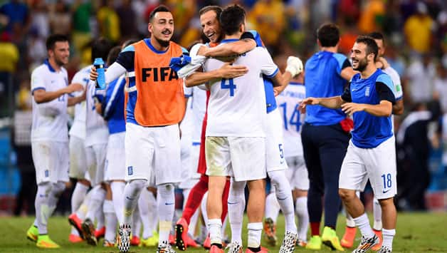 FIFA World Cup 2014: Greece celebrate knockout round qualification ...