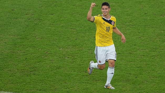 James Rodriguez's double helps Colombia to reach quarter-finals in FIFA ...
