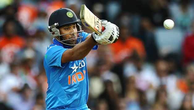 Rohit Sharma dismissed by James Treadwell for India against England in ...