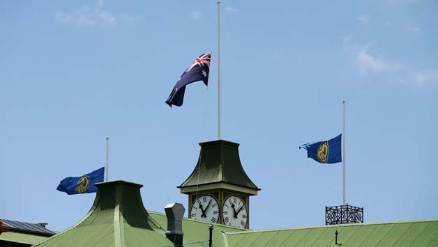 Phil Hughes death: Australia flags lowered to half-mast on Sydney ...