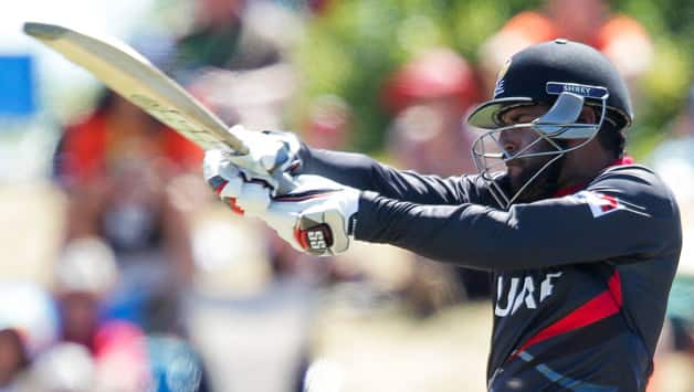 Mohammad Naveed dismissed for six by Ravichandran Ashwin against India ...