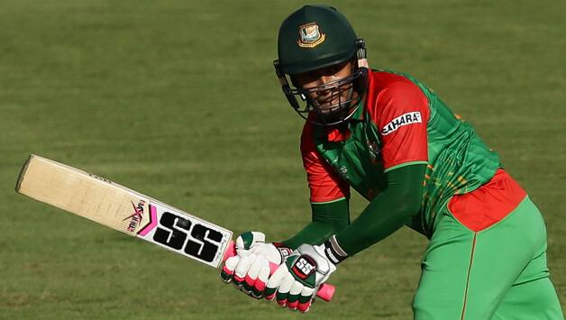 Mushfiqur Rahim dismissed for 60 by Alasdair Evans against Scotland in ...
