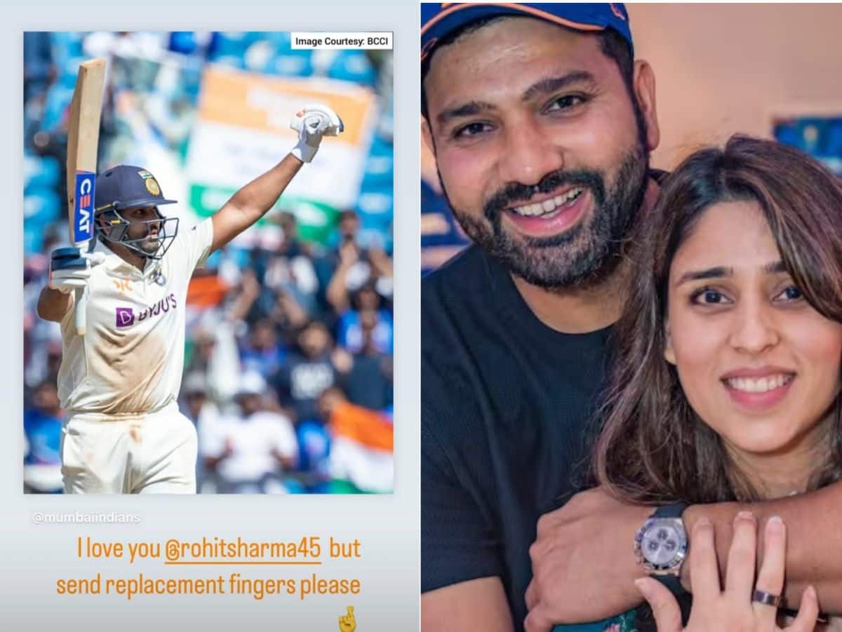 Ritika Sajdeh Gives Epic Reaction After Rohit Sharma Scores His 1st ... Ritika Sajdeh Gives Epic Reaction After Rohit Sharma Scores His 1st ...