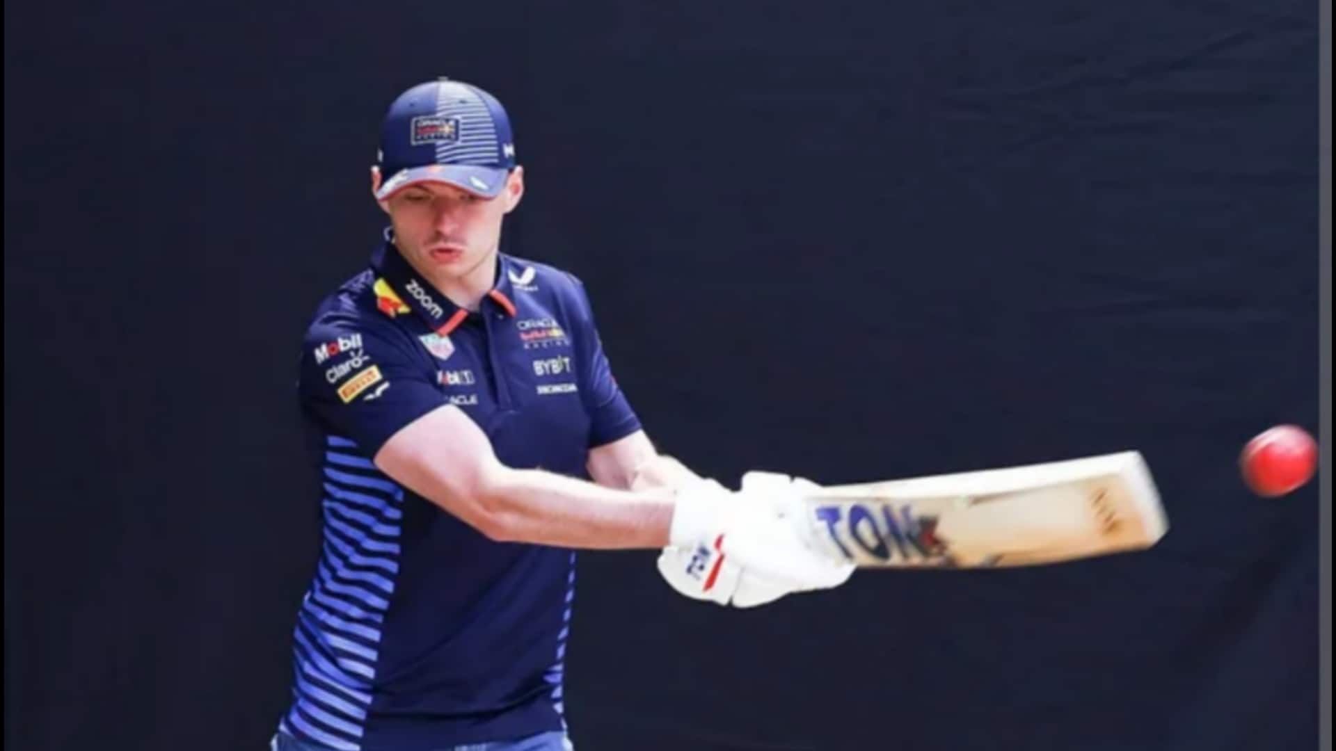 ATCH: F1 driver Max Verstappen steps on and plays cricket with England ...