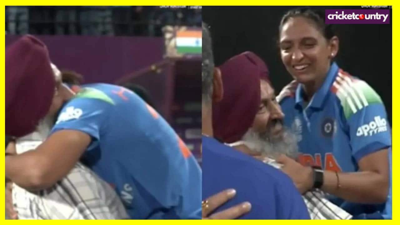 WATCH: Harmanpreet Kaur gets emotional as she hugs to her father after ...
