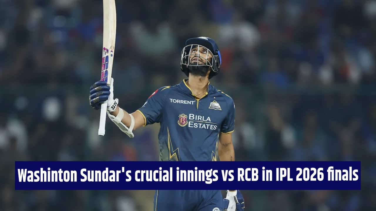 WATCH: Washington Sundar's 50-run knock guides GT to a competitive ...