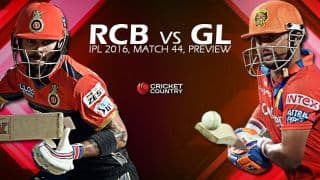 Royal Challengers Bangalore (RCB) vs Gujarat Lions (GL), IPL 2016 ...